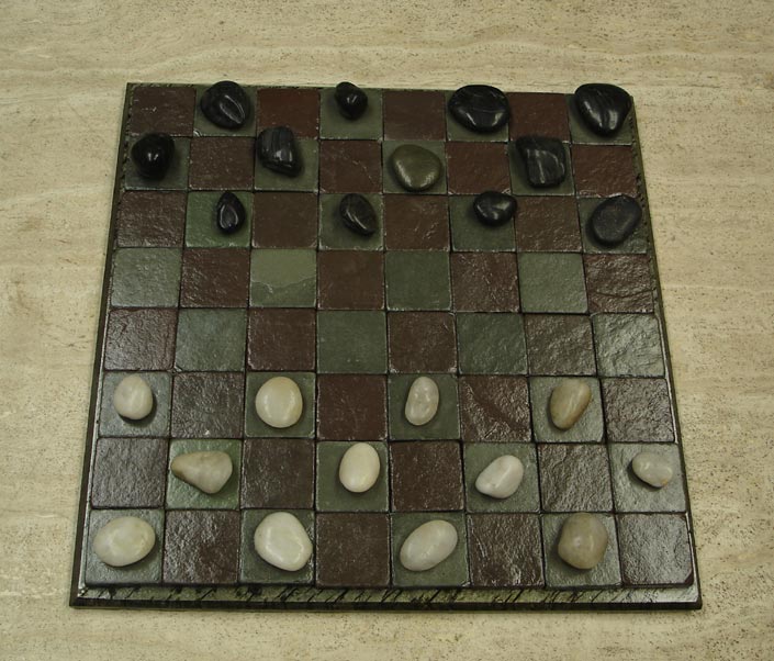 Stone Checkers Boards